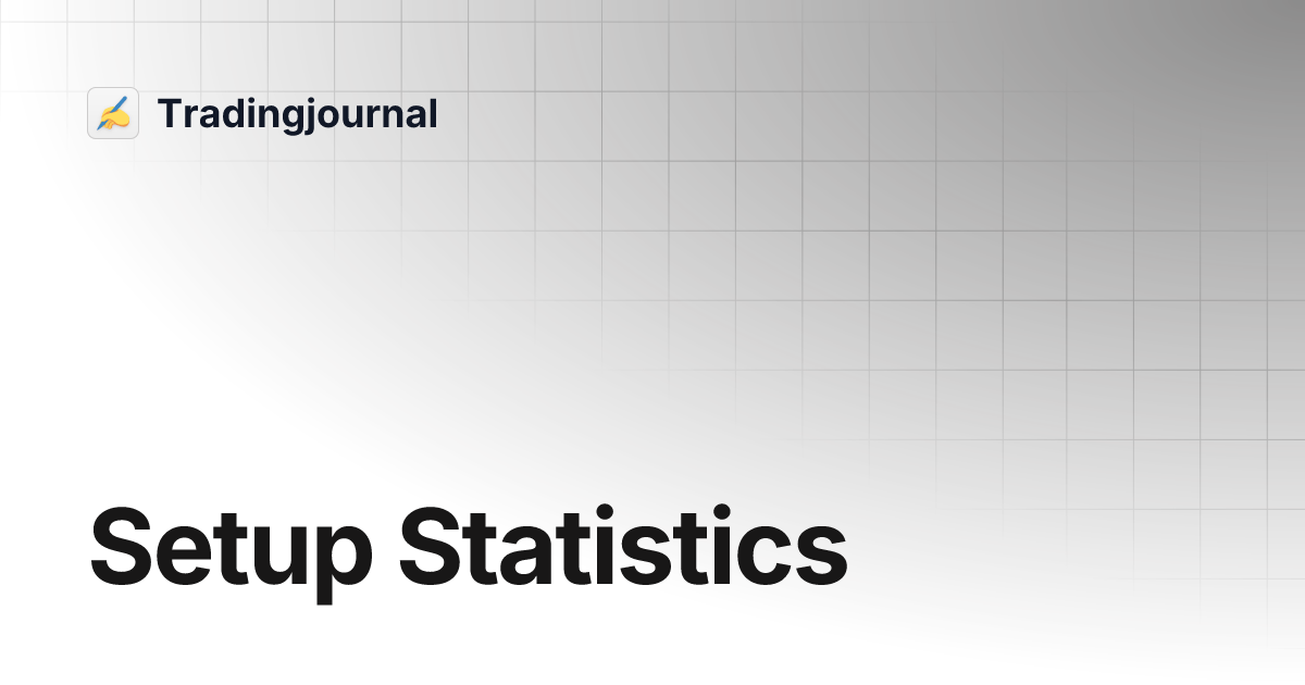 Setup Statistics | Tradingjournal